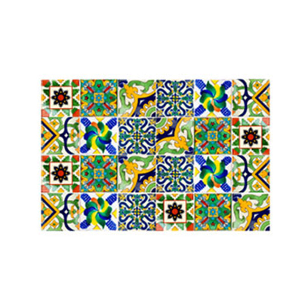 1 комплект из 24 предметов, ретро-плитка, антикварная плитка с яркой пленкой 20х20см-ET227