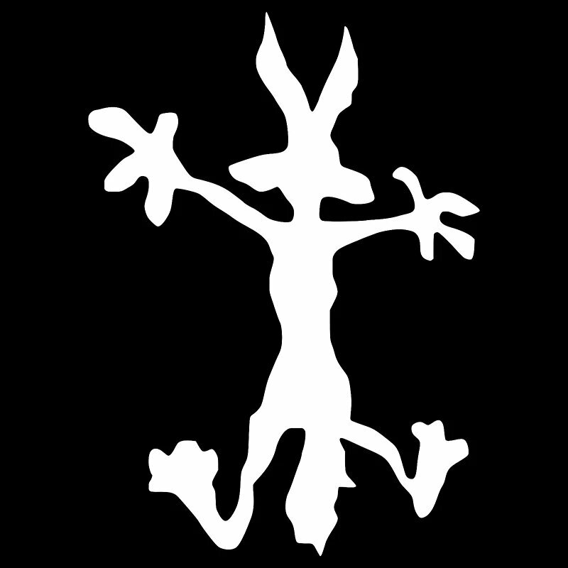 Наклейка на авто Wile E Coyote, белый