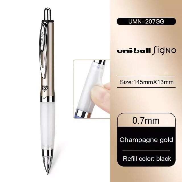 Гелевая ручка Uni-ball Signo UMN-207GG, 0.7 мм, Golden