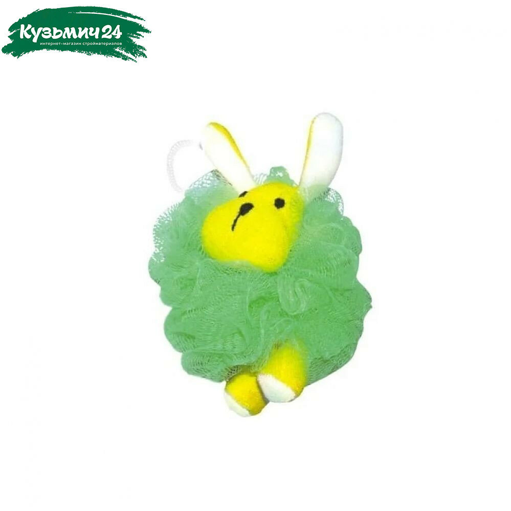 Мочалка для душа YORK ZOO детская, нейлон, 180х230 мм, в ассортименте