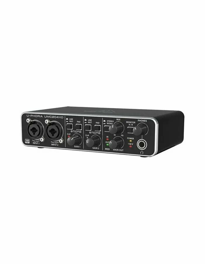 KNOW EASY-Внешняя звуковая карта BEHRINGER UMC204HD внешний USB / MIDI интерфейс
