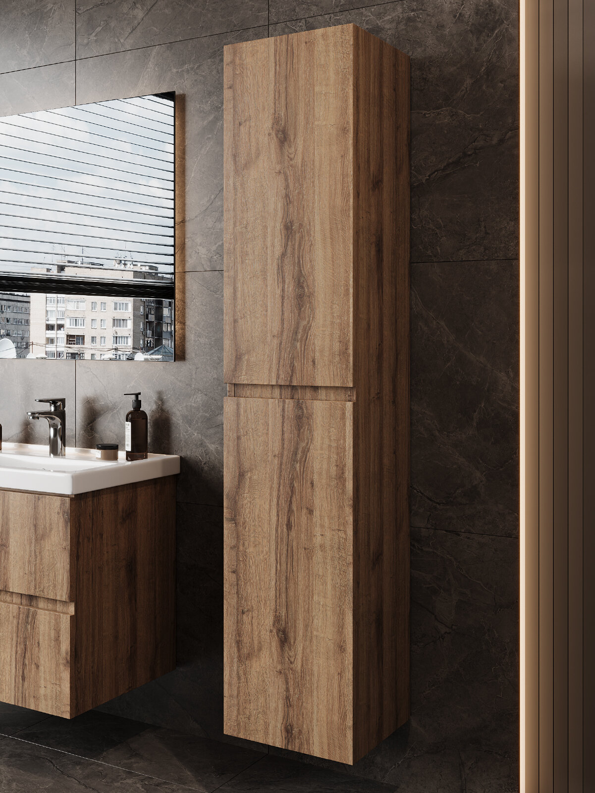 Пенал Onika Дарон 30 подвесной, дуб крафт золотой, универсальный