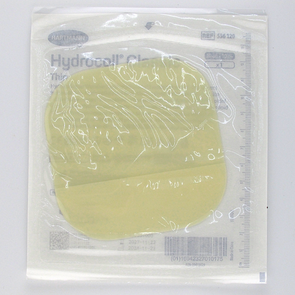 Повязка Hydrocoll thin (Гидроколл тин) гидроколлоидная самофиксирующаяся тонкая для заживления ран 10х10см, 900758 (536120) (Поштучно (1 штука))