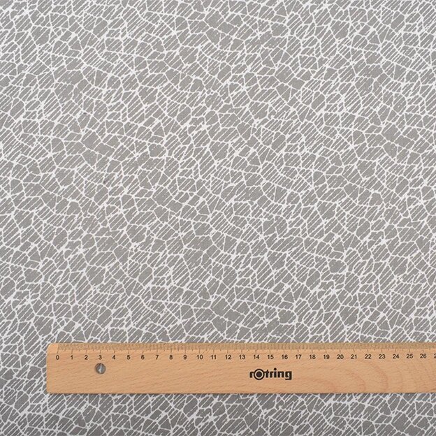 Хлопковая саржевая ткань бежево-серая для шитья Chainho 1 piece 100x160cm