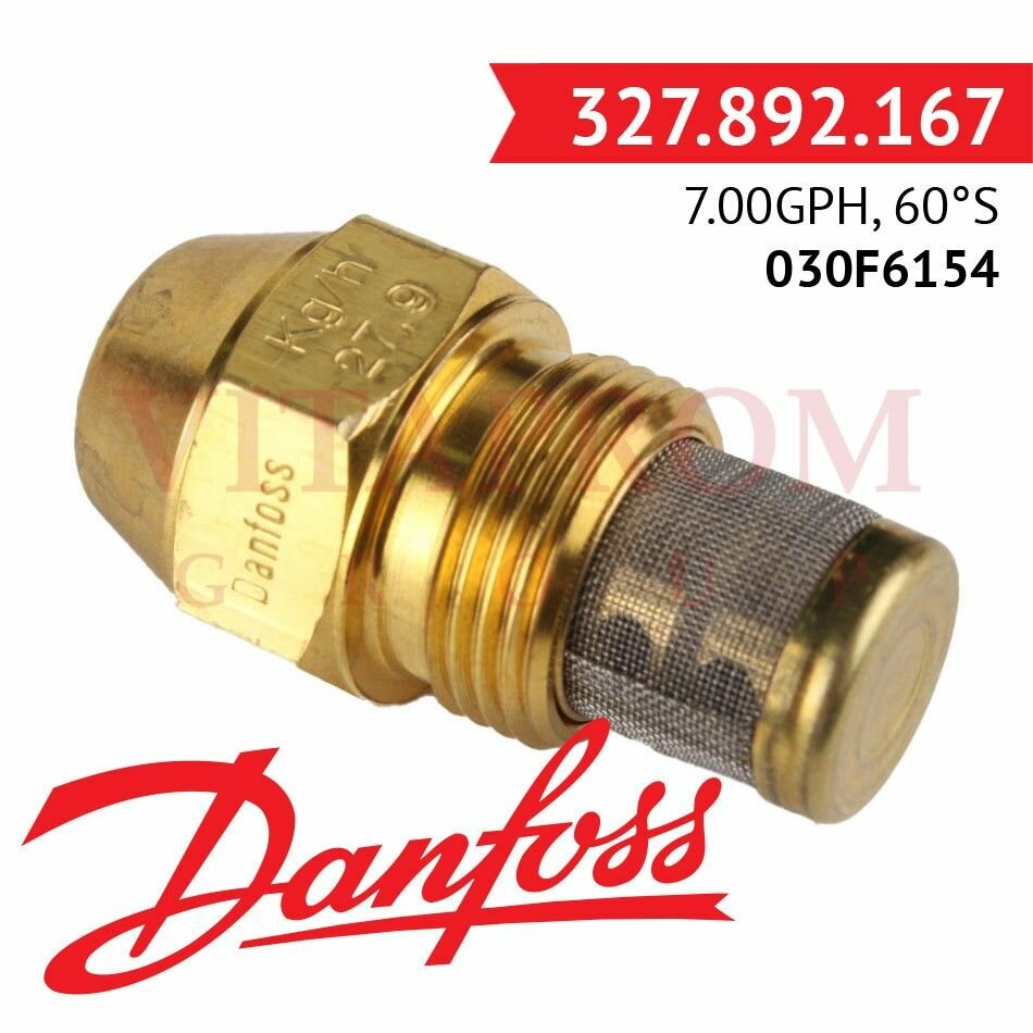Форсунка Danfoss 7.00GPH, 60S, 030F6154 — фото 1
