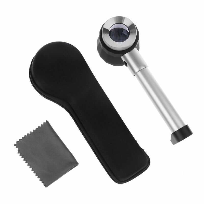 10X Увеличительная Лупа LED Оптическое Стекло Увеличительное Стекло со Световой Шкалой Увеличительные Ювелирные Изделия Ювелира Лупы со Шкалой