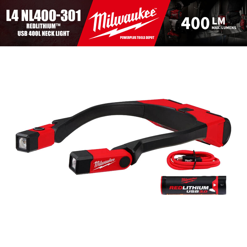 Milwaukee L4 NL400-301/2117-21 редлитий Шейный фонарь USB 400LM