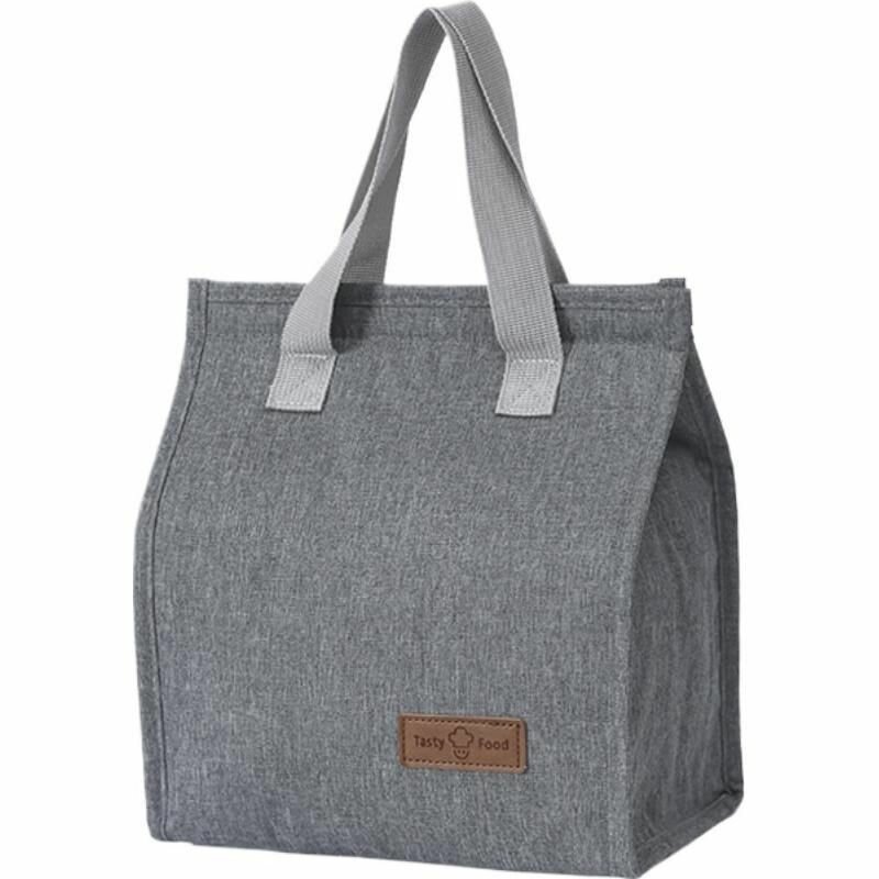 Сумка-холодильник для еды на обед, термосумка из катионной ткани с высокой теплоизоляцией, большая портативная сумка для студента