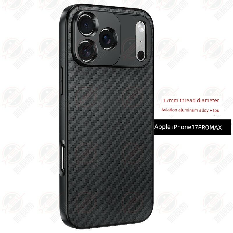 Универсальный чехол для iPhone 17 Pro Max с 17 мм внешней резьбой для фотосъемки, черный защитный чехол