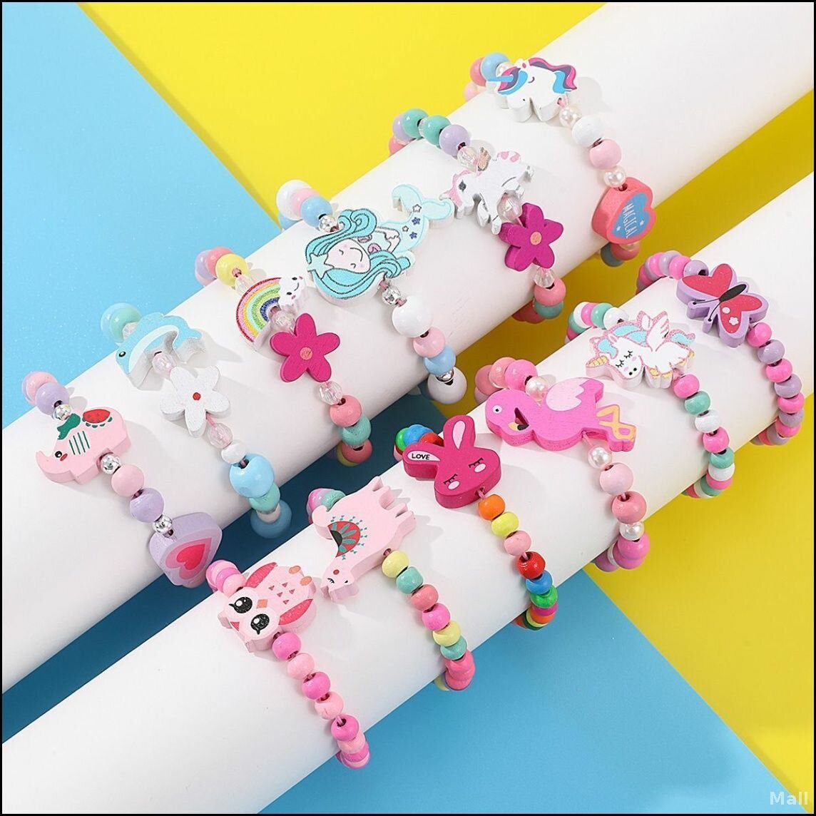 Красочные браслеты для девочек, набор12 штук