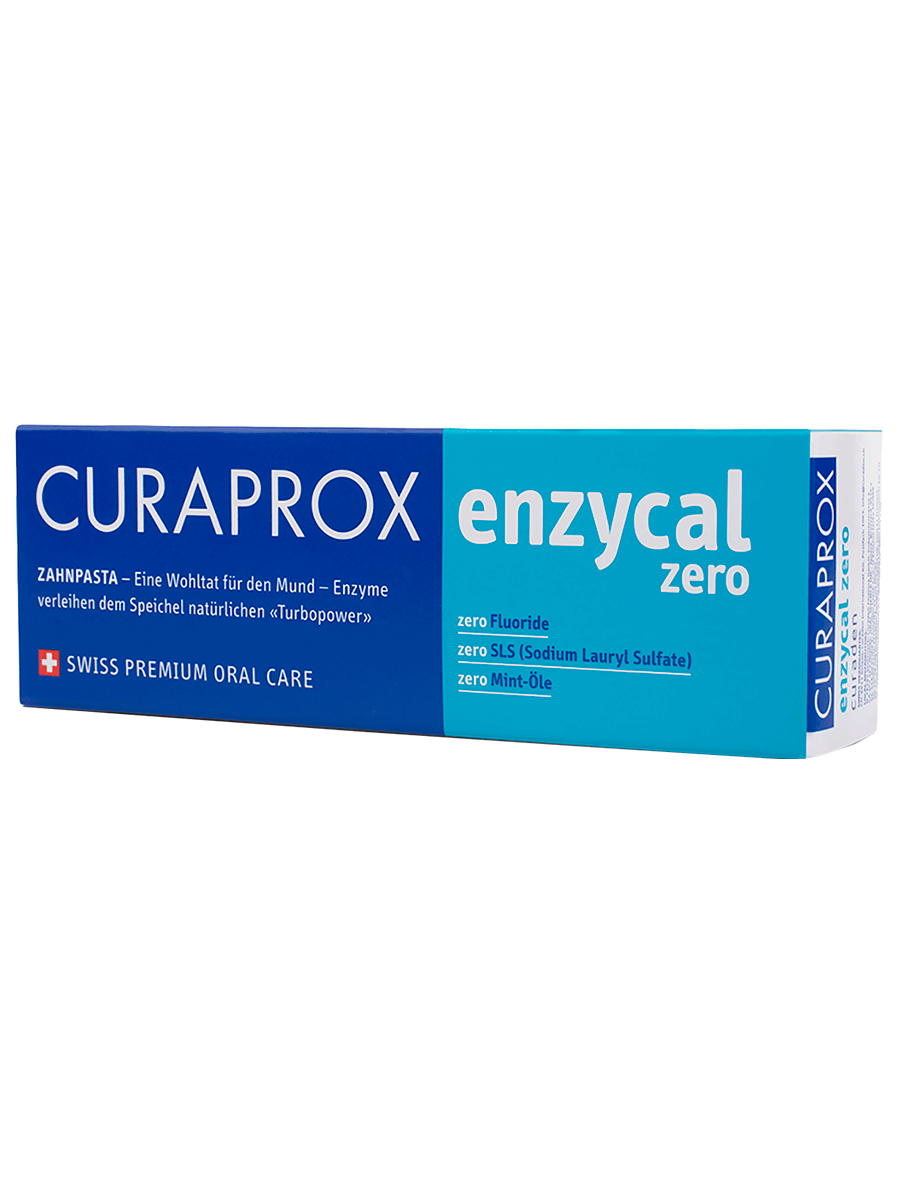 Зубная паста для всей семьи Enzycal zero без фтора 0+, 75ml, Curaprox
