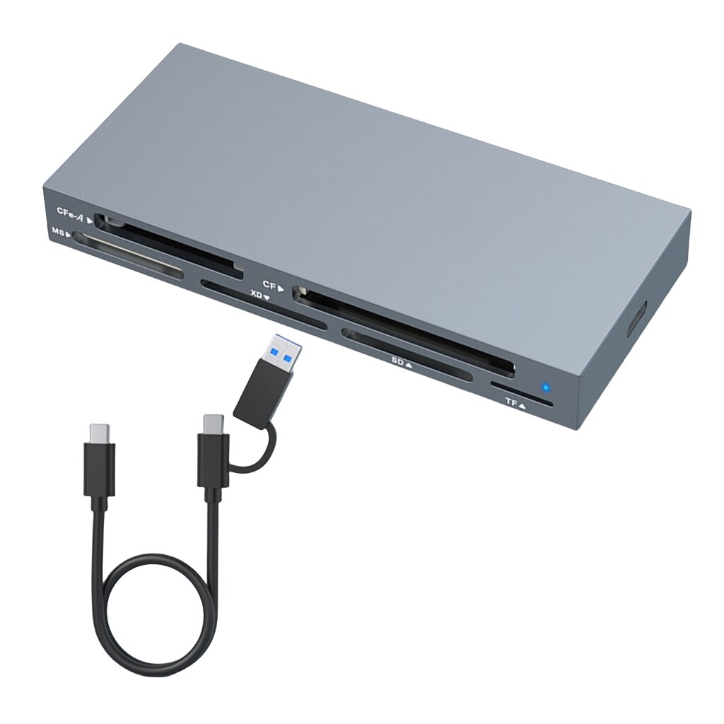 Устройство чтения карт CFe TypeA, Адаптер для карт памяти 6 в 1 для MS Multiple, Высокоскоростная передача данных USB3.0 TypeC