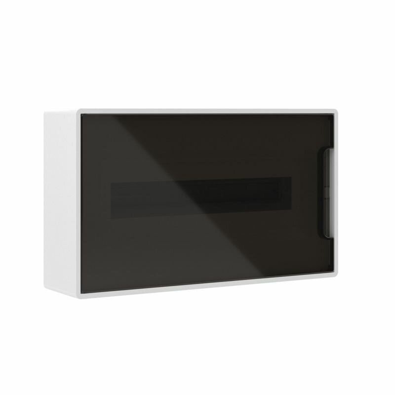 Щиток настенный 18мод. IP41 с тонированной дверцей с 2 шинами PEN на 8+10 отверст. бел, DKC F18W1WD (1 шт.)