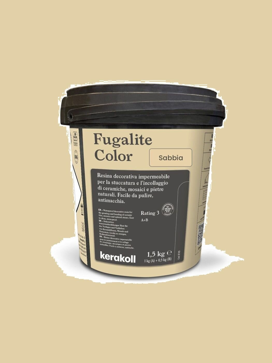 Затирка двухкомпонентная Kerakoll Fugalite Color (1,5кг) Sabbia