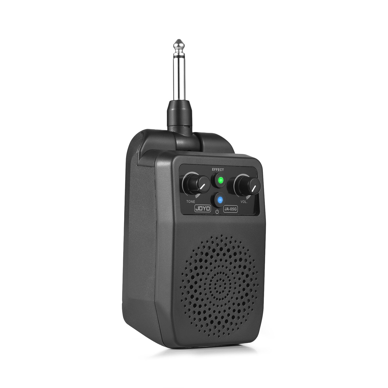 JOYO Миниатюрный гитарный динамик BT Voice Adjustment Портативный встраиваемый динамик для всех электрогитар Усилитель 1500mAh Type-C Заряжаемый Плаг-н-Плей Встроенные 4 типа эффектов Черный 6.5*4*11cm 140g 5W 470K 4Ω