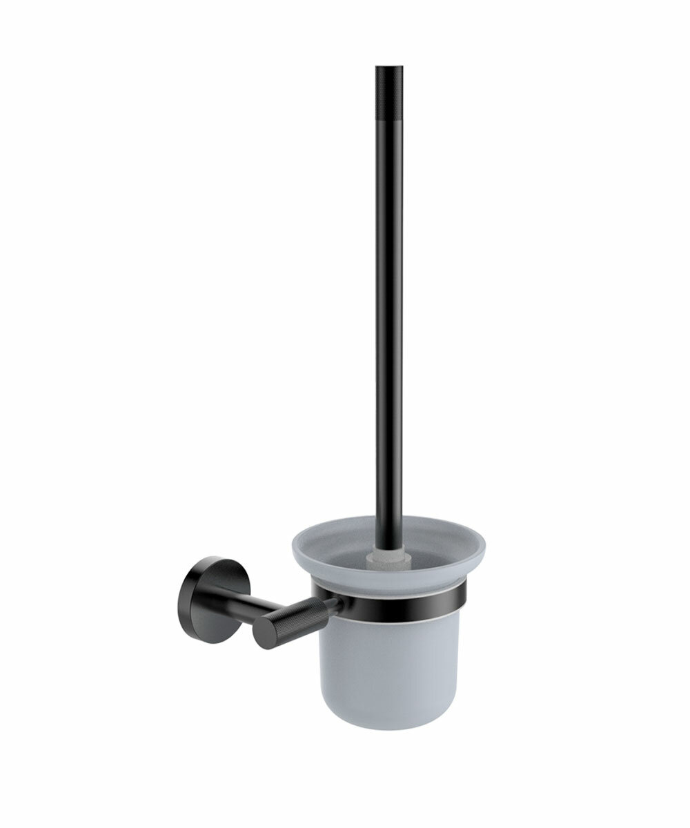 Настенный ершик стеклянный стакан от бренда Vieir V5513-C черный