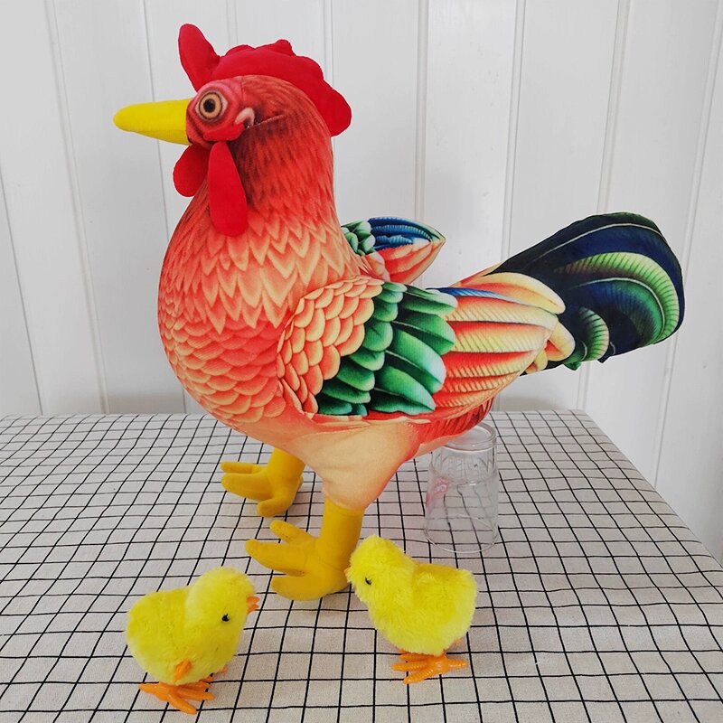 Имитация куклы цыпленка, плюшевая игрушка, большой петух, курица, тряпичная кукла, свадебная курица, детский подарок на