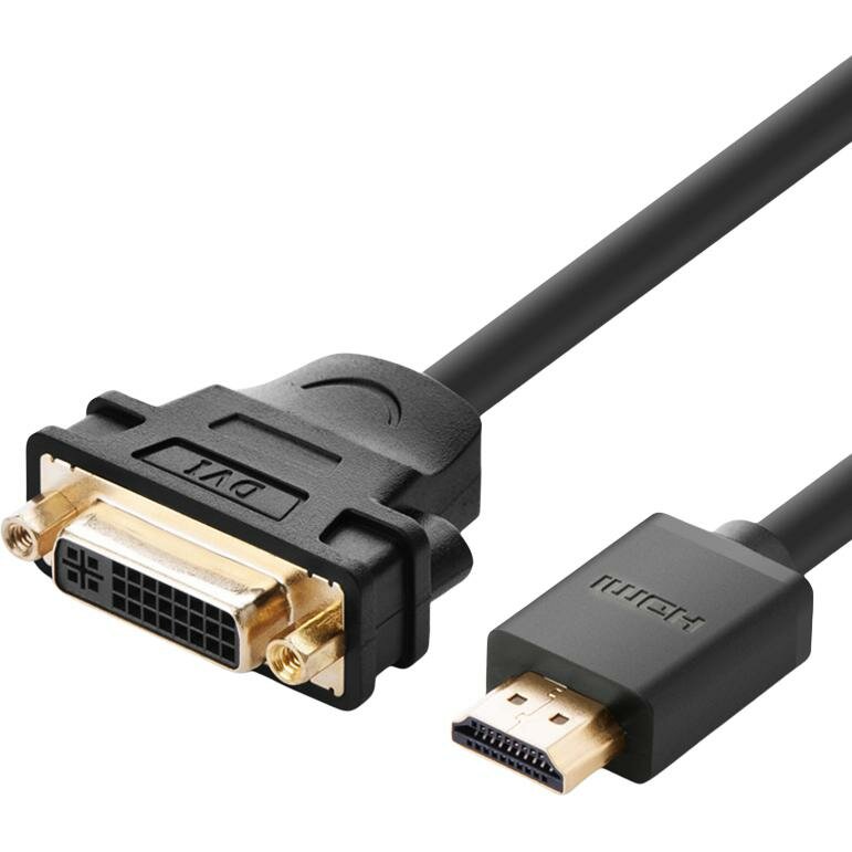 Адаптер UGREEN HDMI в VGA, черный, 0.22 meters EU, компактный, легкий, идеален для подключения к мониторам и проекторов