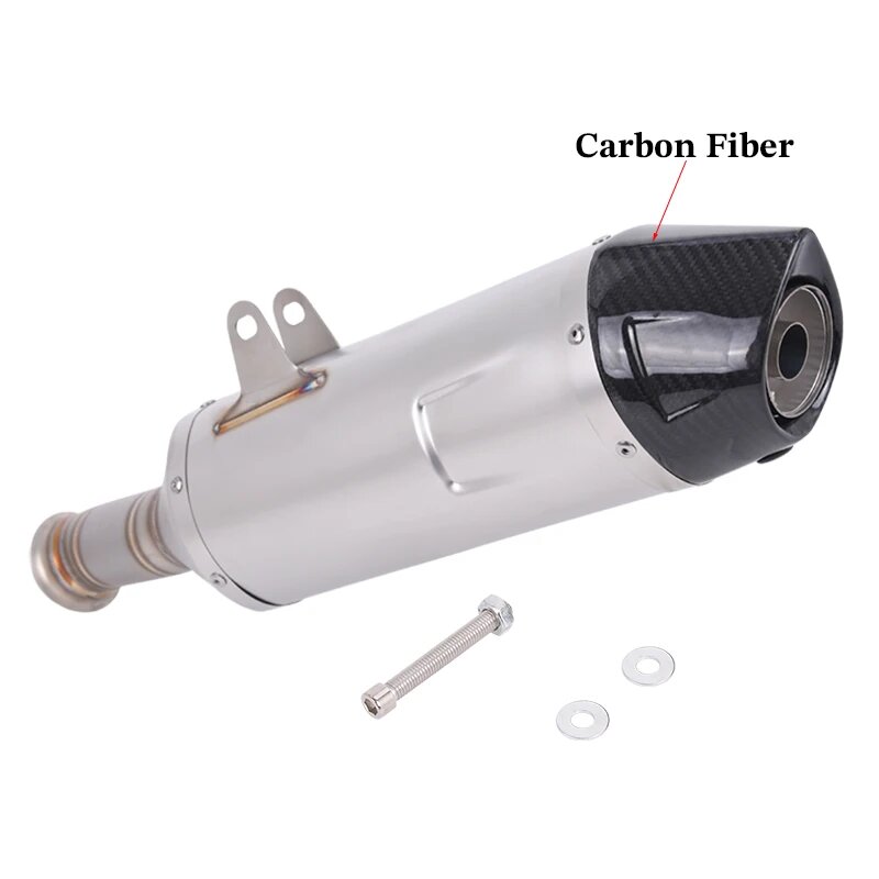 Глушитель из углеродного волокна выхлопа мотоцикла с трубой среднего звена DB Killer Slip On для KTM 690 Enduro SMC R KTM690 2019-2025 Белый, Type F