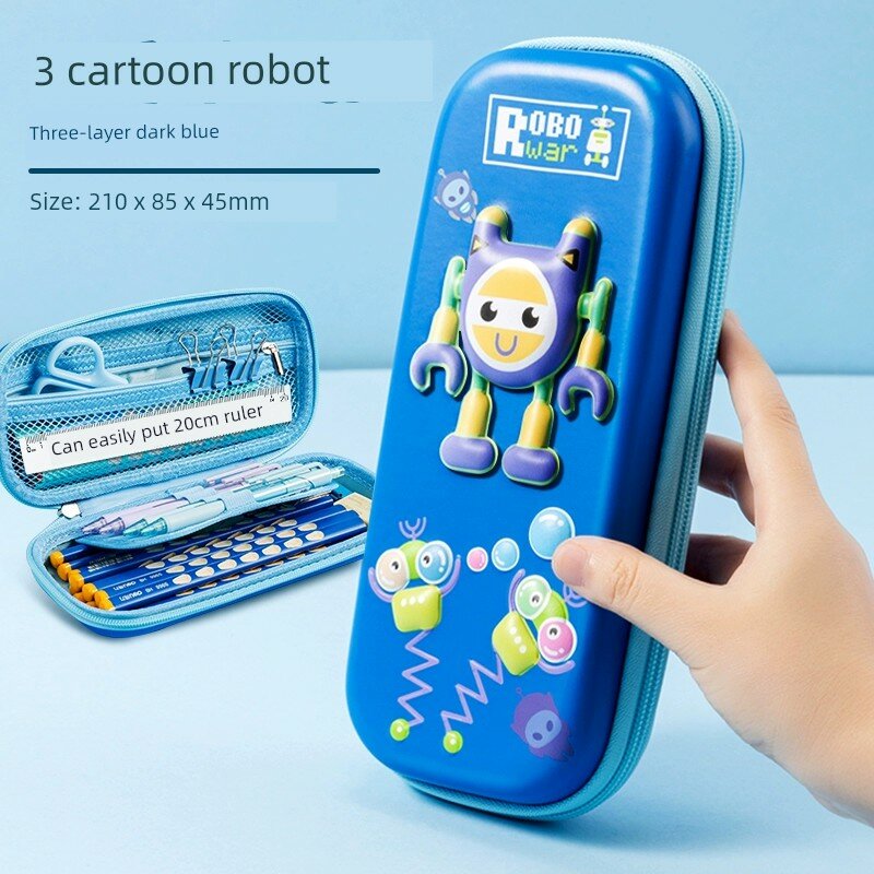 Креативный трехмерный пенал Deli 3D для учащихся начальной школы, многофункциональный пенал большой вместимости, пенал