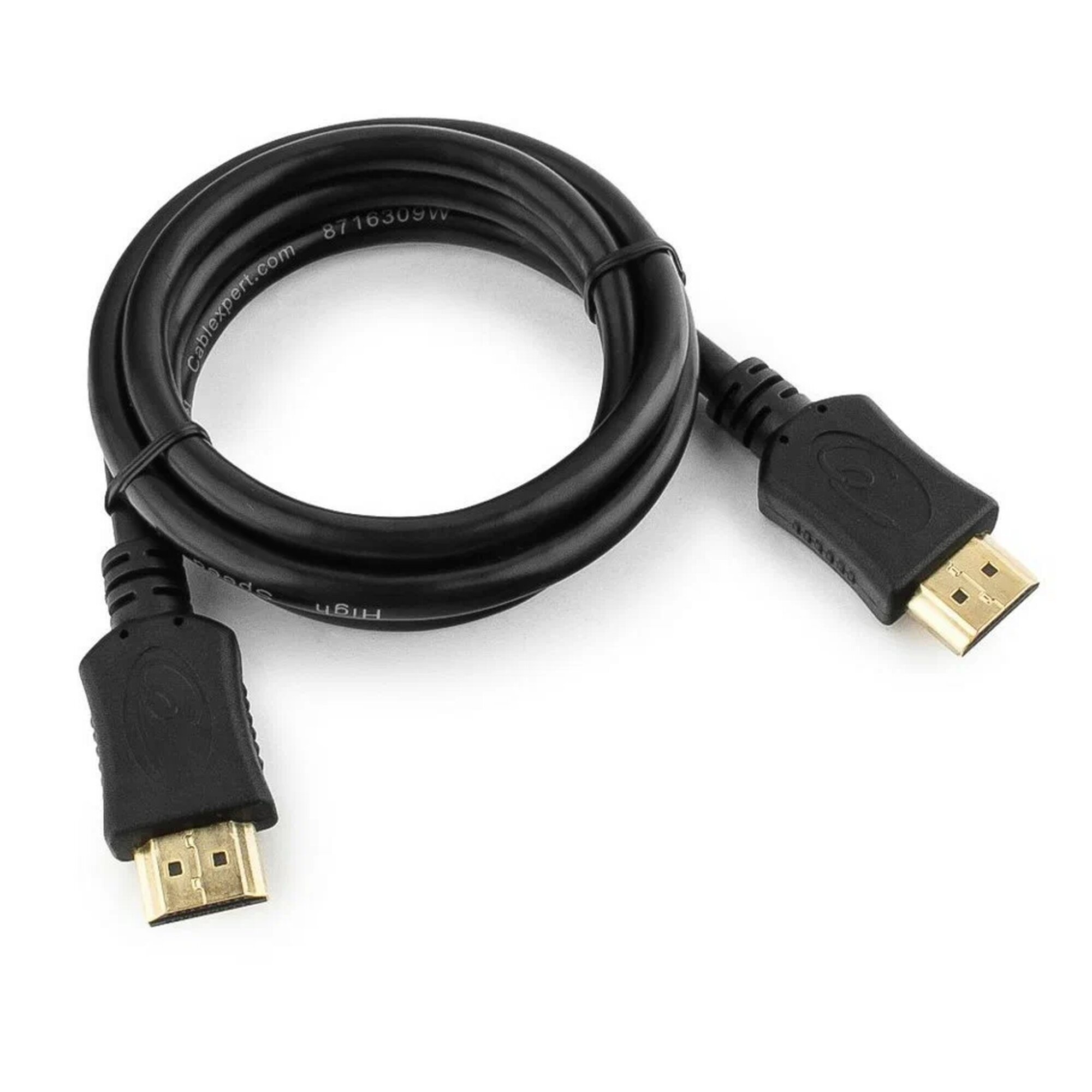 Кабель HDMI GEMBIRD/CABLEXPERT CC-HDMI4L-1M черный (1м, v1.4, 19M/19M, серия Light, позол. разъемы) (CC-HDMI4L-1M)