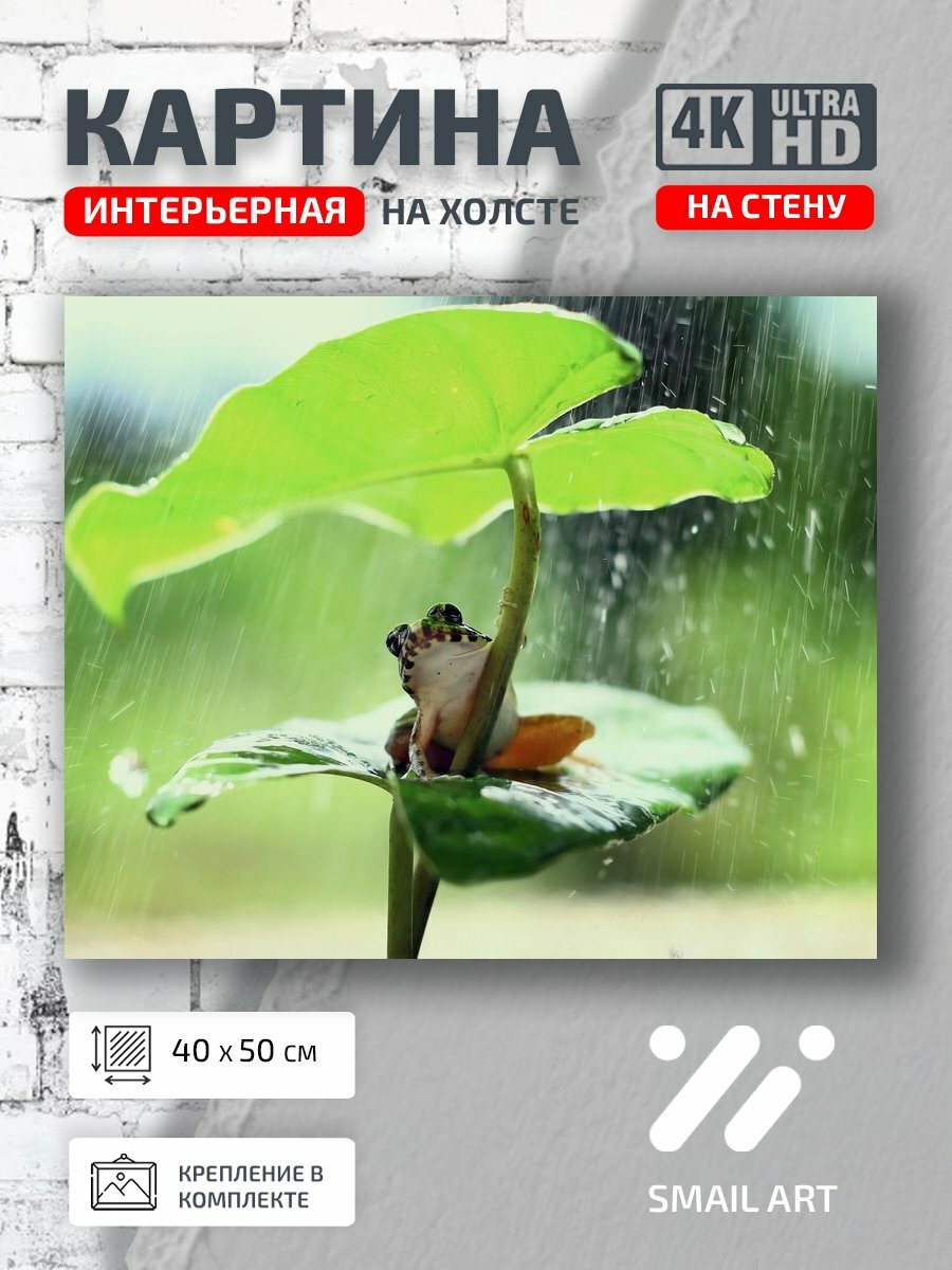 Картина на холсте интерьерная 40 на 50 на стену Лопух Mood для гостиной атмосфера интерьер