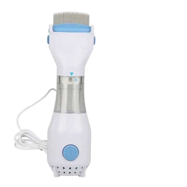 Электрическая щетка для удаления вошей и клещей для питомцев - портативная расческа для собак, удаляющая вошей и клещей, 1 щетка для удаления вошей + 2 фильтра + инструкция