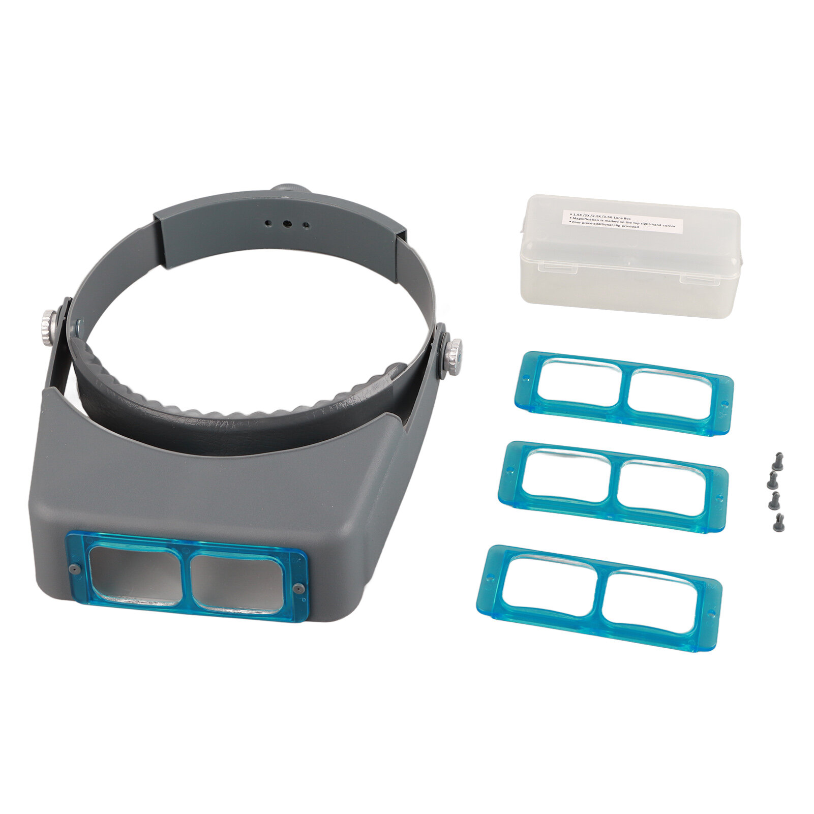 Jewelry Reading Magnifier, Headband Magnifier Ewelry Repair with Four Optical Glass for Women