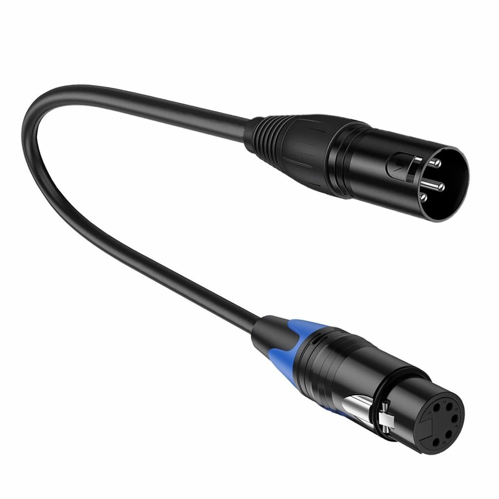 Разъем-переходник XLR с разъемом-переходником 30 см XLR, 3-контактный разъем, 5 вспомогательных кабелей для микрофонов