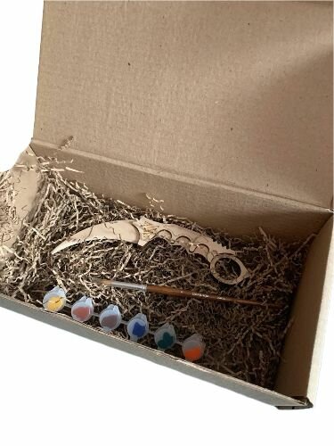 Набор для раскрашивания Керамбит с кисточкой и красками