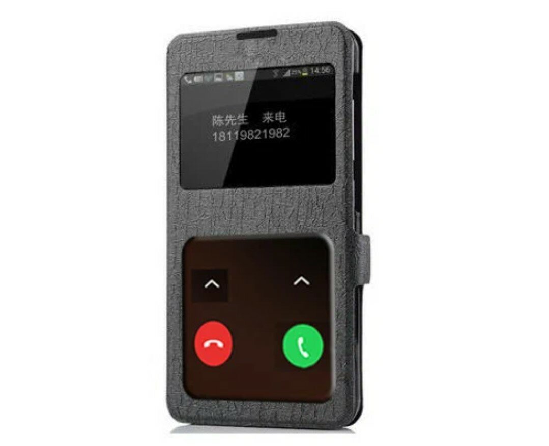 Чехол-книжка MyPads для Realme C21Y / Realme C25Y с окном вызова предпросмотра и свайпом