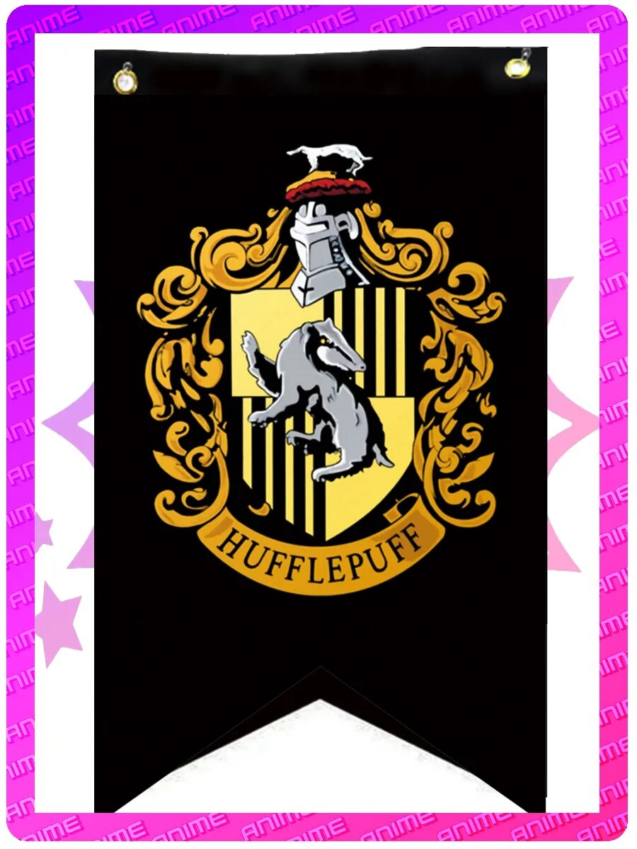 Косплей флаг из кинофильма Гарри Поттер из плотной ткани - Пуффендуй