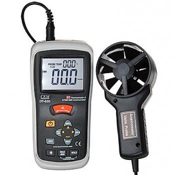 DT-620 Измеритель скорости и потока воздуха, пирометр