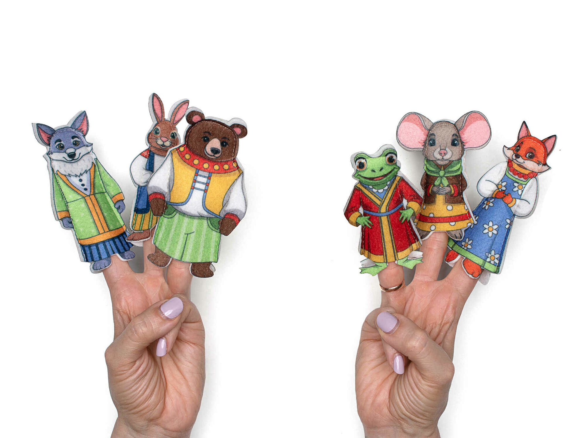 Пальчиковый Театр "Теремок 2.0" Lip-Lip LIP1414, с липучками, 6 фигурок