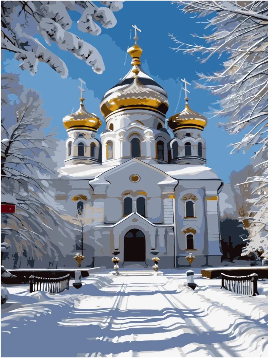 Картина по номерам церковь