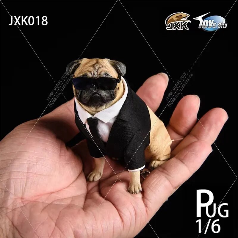 JxK 1/6 фигурка мопса из смолы