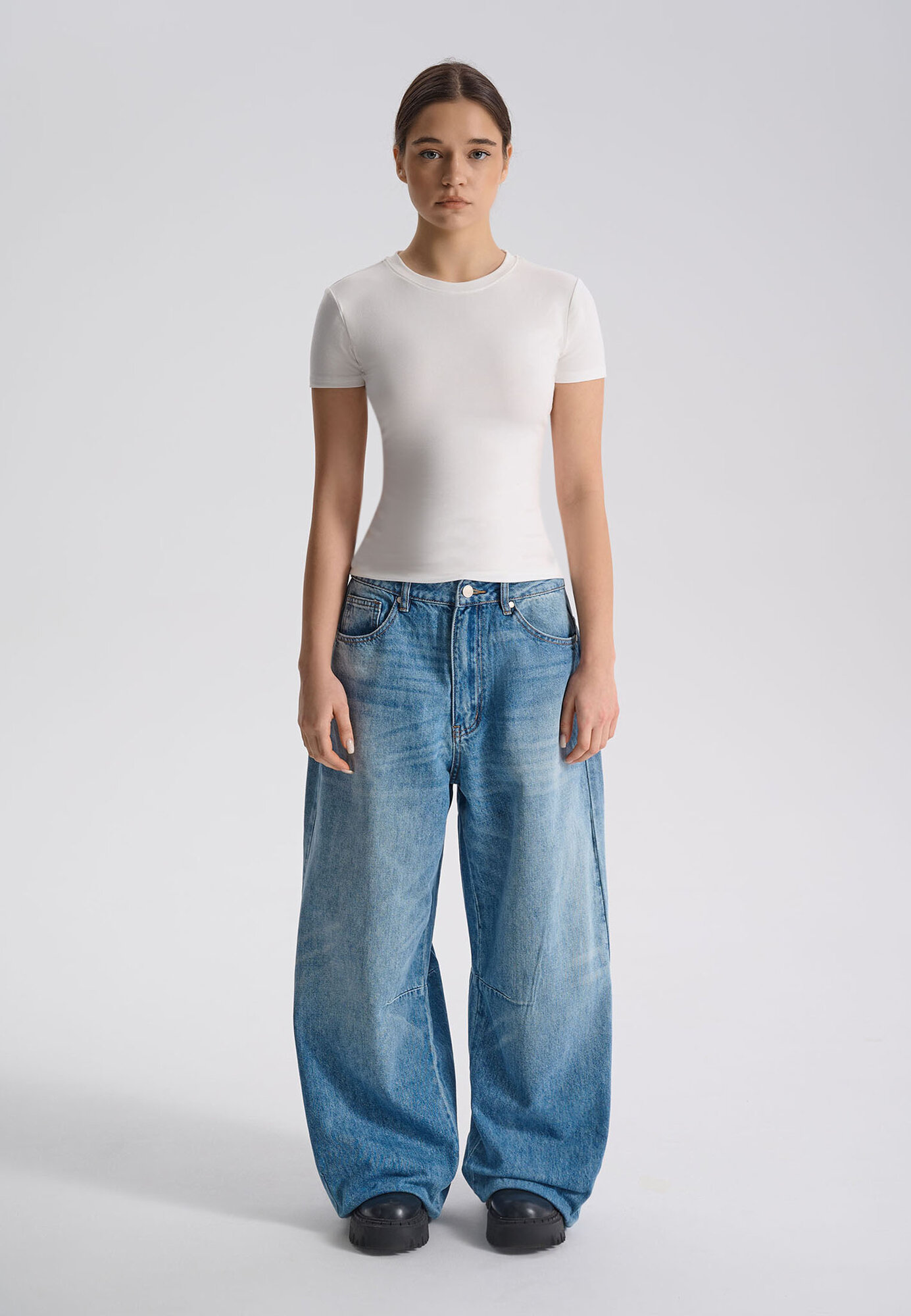 Джинсы багги 