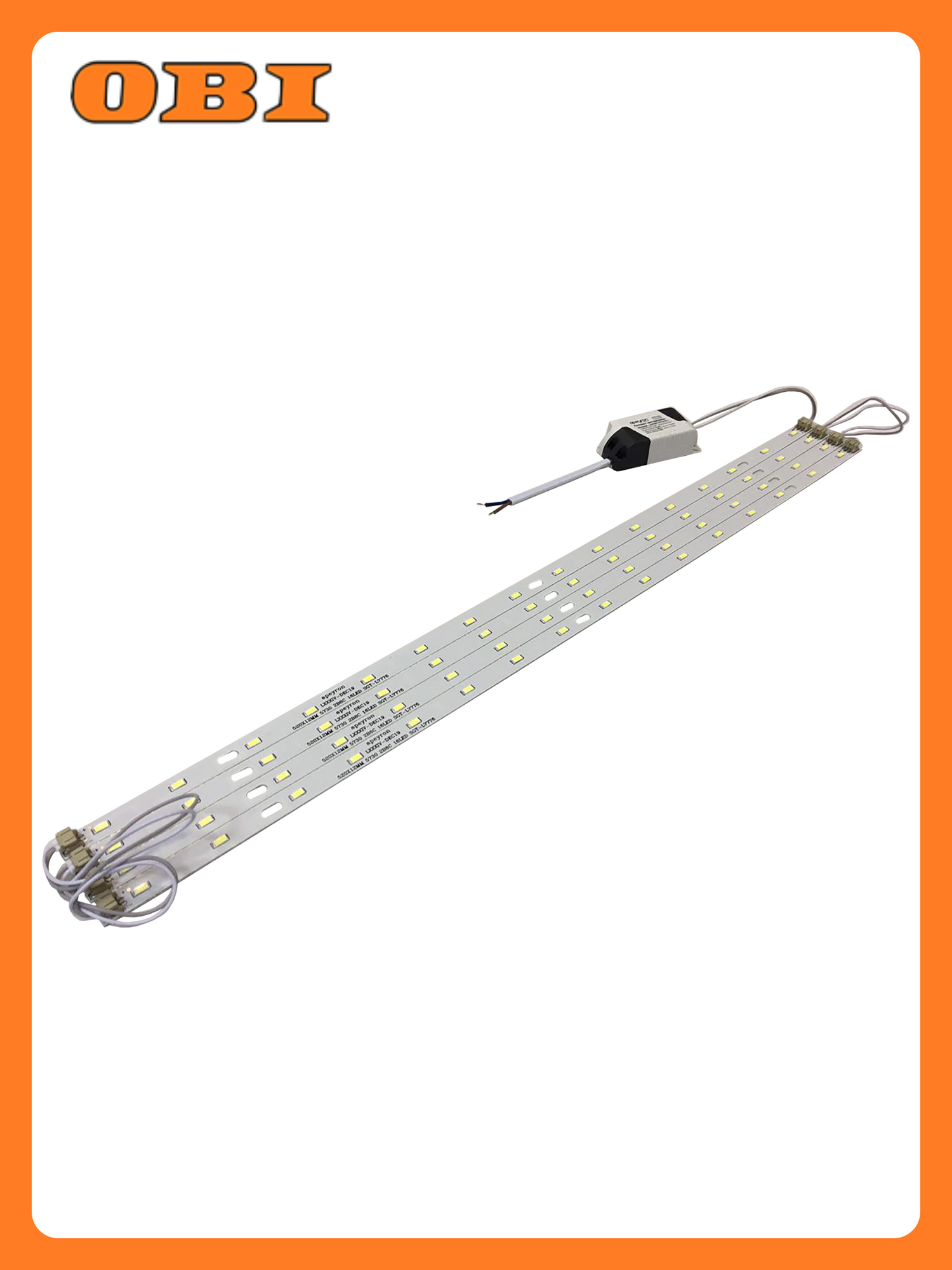 Комплект светодиодных линеек Армстронг 4*8Вт smd 5730, 6000К 4*520мм