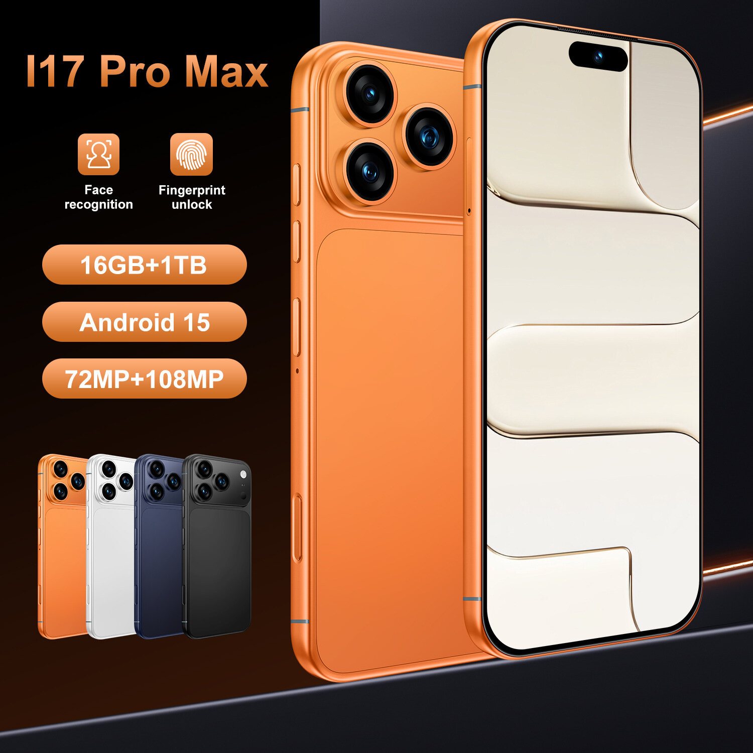 Смартфон: i17Pro Max 4G4+64GB андроид 15 — фото 1