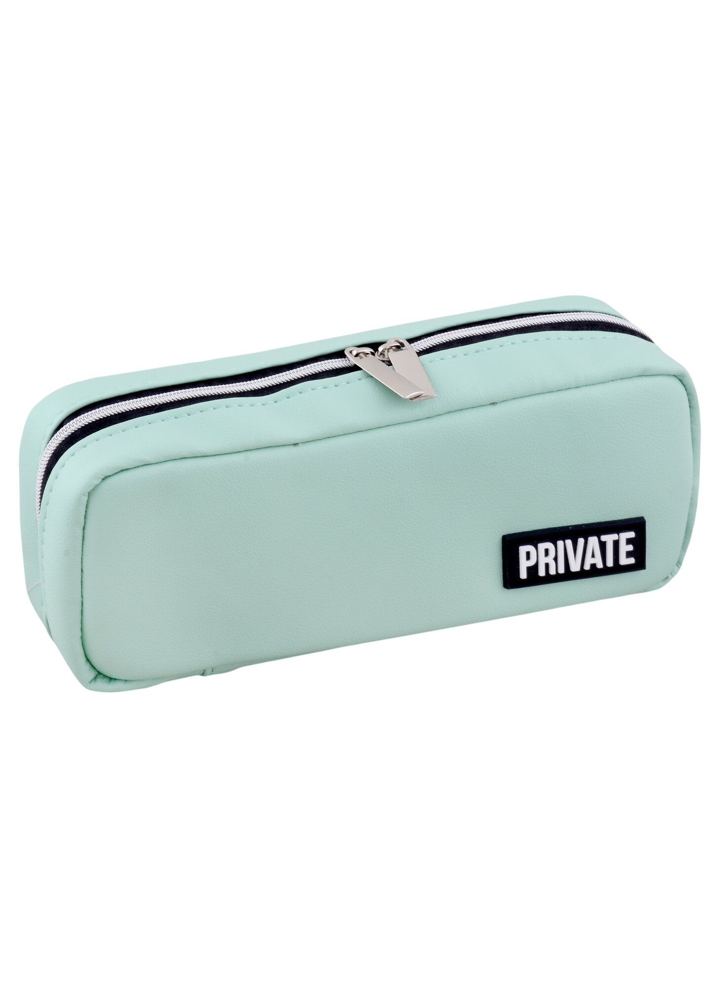 Пенал-косметичка "Private", пастельно-мятный, 21х9х5 см