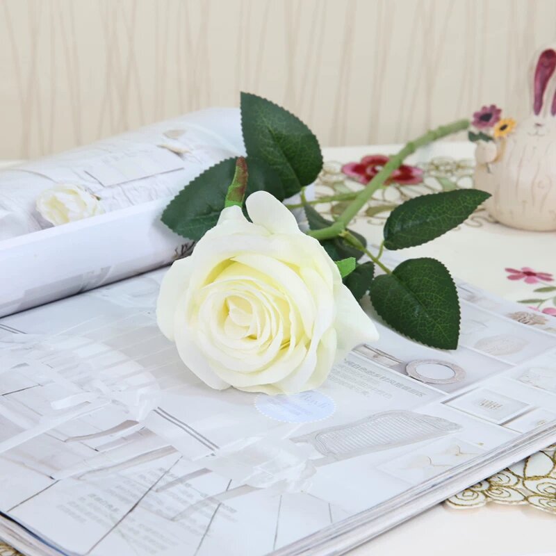 Поддельные цветы, имитация роз, декоративные цветы, розы для любовника, одиночные цветы, обеденный стол для гостиной,