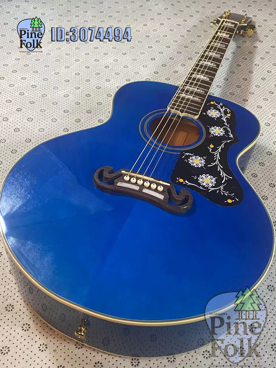 Акустическая гитара Gibson SJ200 studio синяя