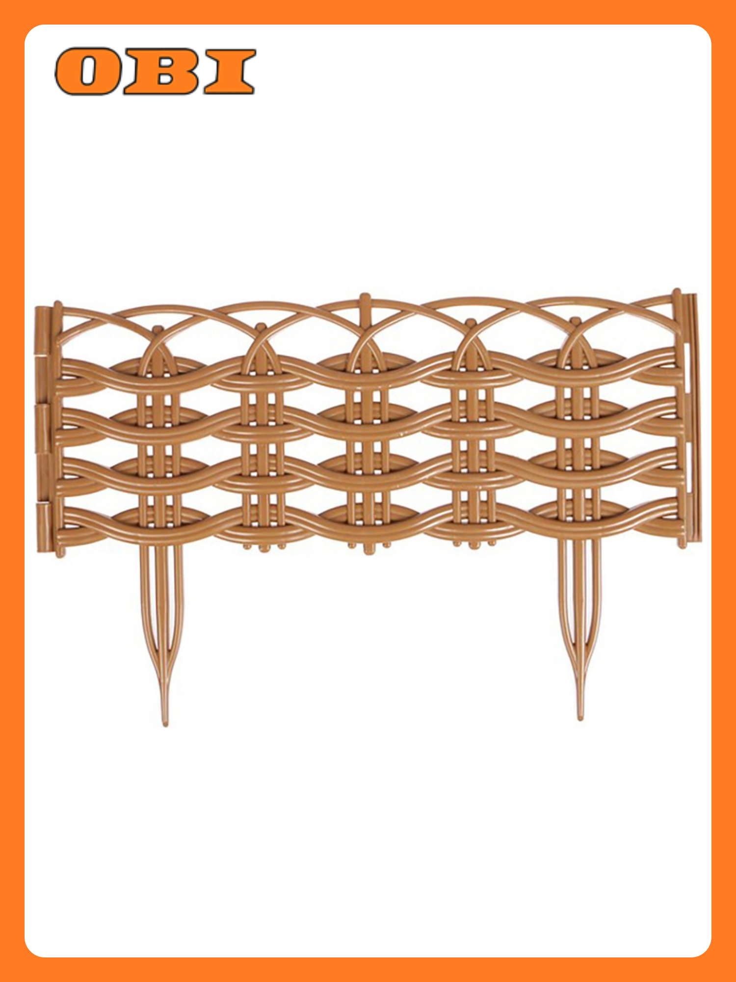 Ограждение садовое Дачная Мозаика Ивушка 15001 светло-коричневый 312х0,5х25 см.