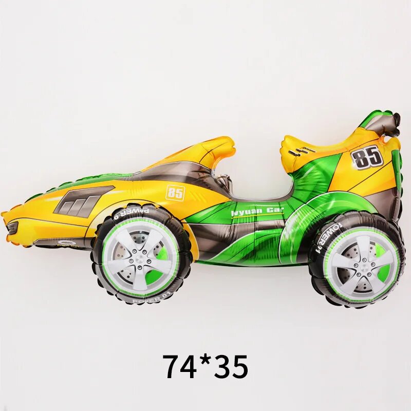 3D фольгированный шар автомобиль, зеленый, 74*35