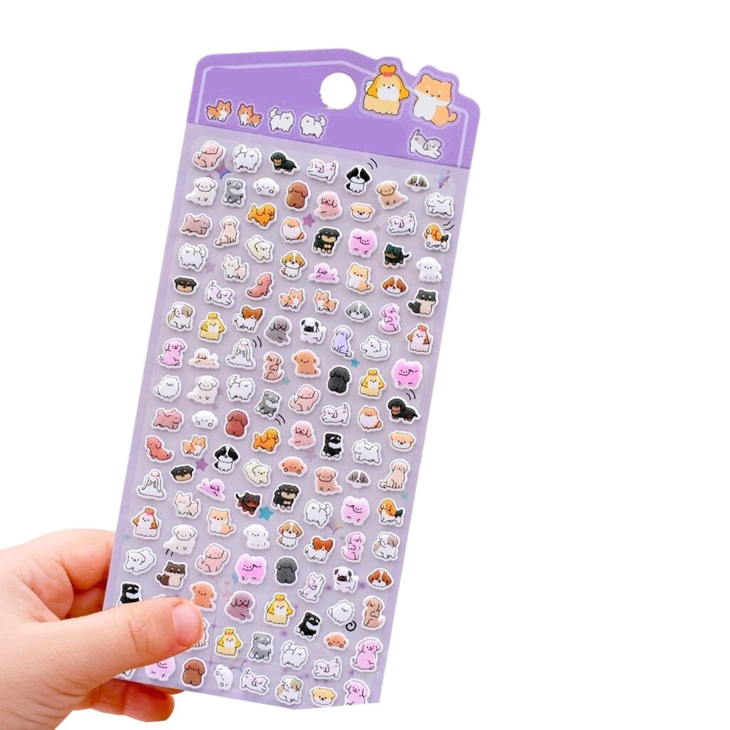 3D-листы с пухлыми наклейками, очаровательная маленькая наклейка для детей и взрослых, крошечная наклейка