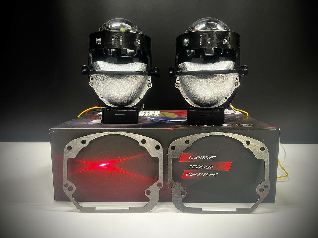 Би лед линзы для Mitsubishi Outlander 1 2002-2008 / Матсубиси Аутлендер - Светодиодные линзы Bi Led