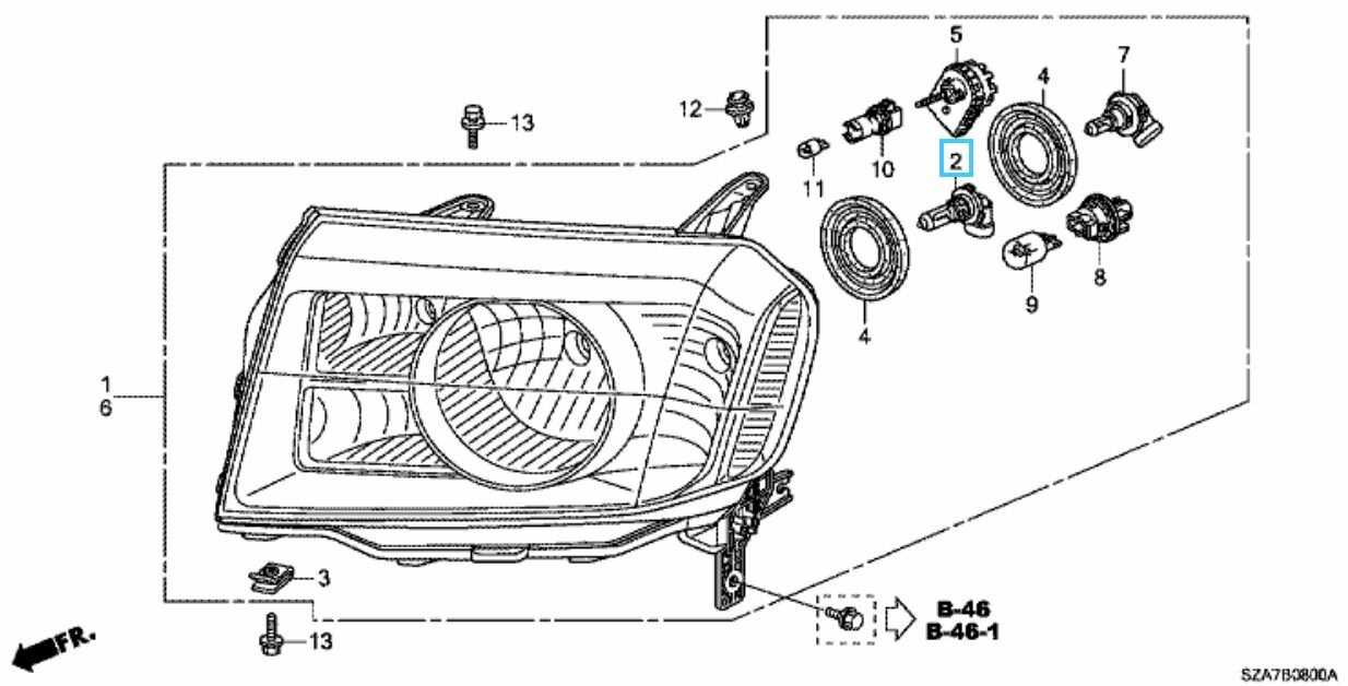 Лампочка, фара (HB3) (12V 60W) (Оригинал)