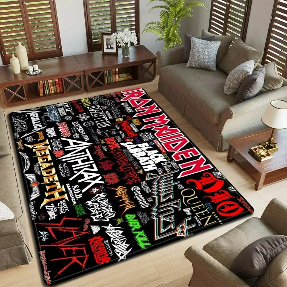 Ковёр с логотипом группы для спальни Черный, 80x120cm32x48in, 20