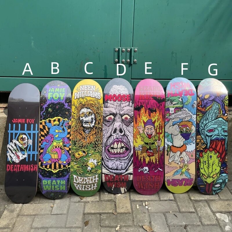 Wish Skateboard Deck 7-ply Maple Double Rocker 7.75 8.0 8.25 8.5 inch C 8.25 INCH DECK