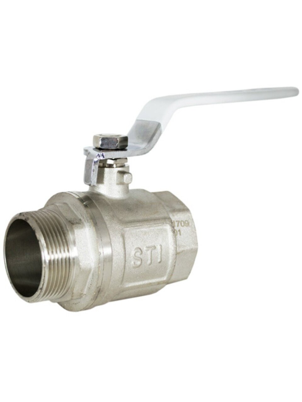 Шаровой кран STI для воды 1"1/2 г-ш, ручка, никель